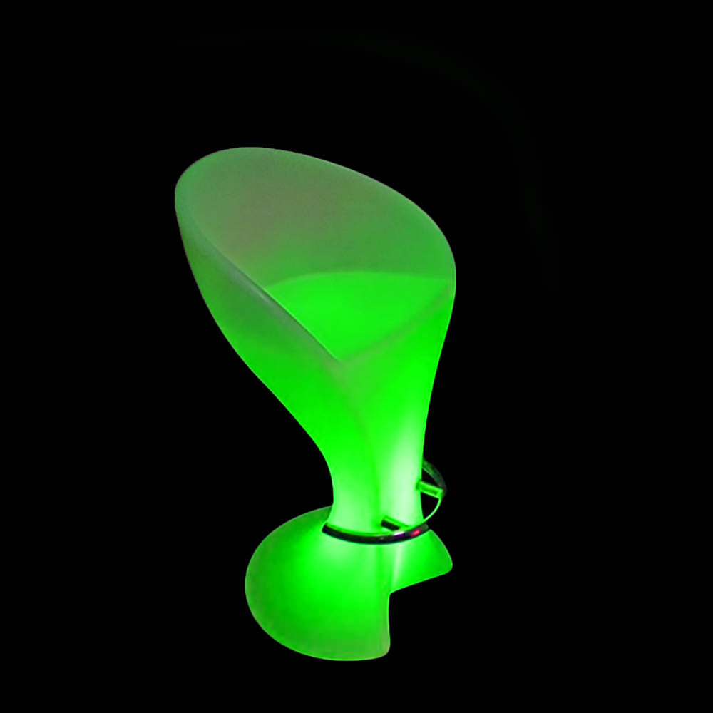 LED Bar Chair with Chrome Foot Rest