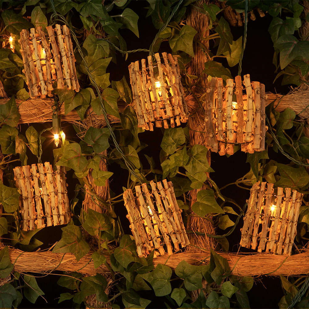 Decorative Twig Lantern Lights
