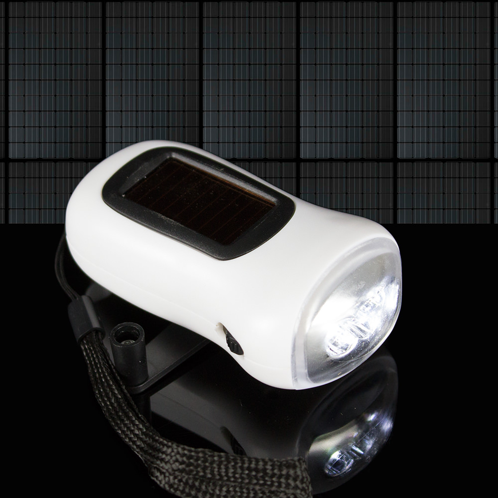 Wind Up and Solar LED Torch
